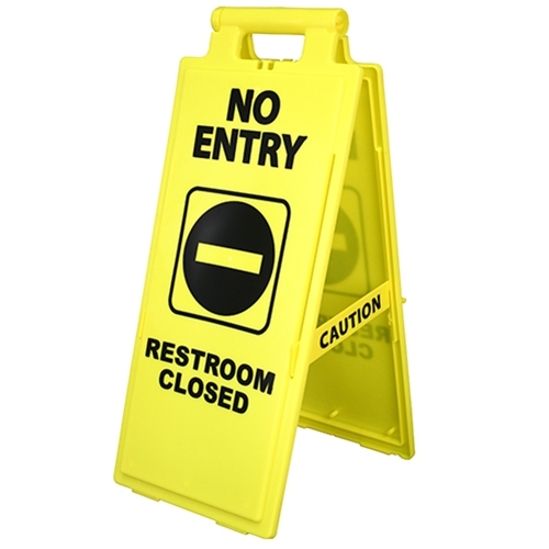 SIGN NO ENTRY RESTROOM CLOSED