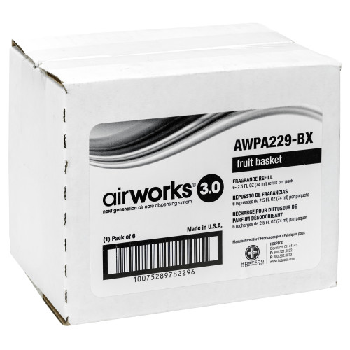 AirWorks AWPA229-BX AirWorks 3.0 Passive Air Freshener, Fruit Basket, 2.5 FL. OZ./74 ML, 6/bx, 8 ...