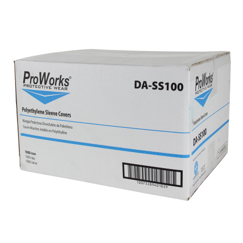 ProWorks DA-SS100 ProWorks Sleeve Cover, Polyethylene, 18", Polyethylene, White, 18", 1000/cs