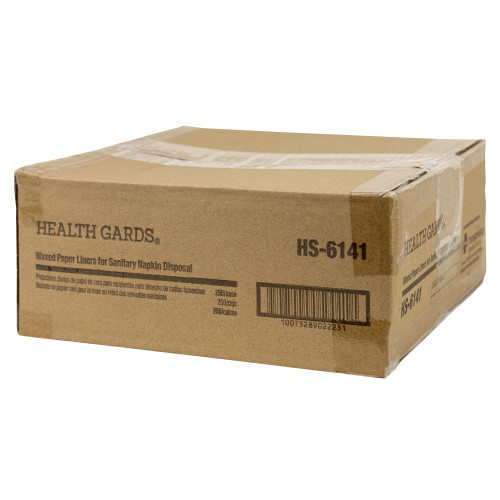 Health Gards HS-6141 HOSPECO Kraft Waxed Paper Receptacle Liner, Kraft/Brown, 9.25" x 10" x 3.25 ...