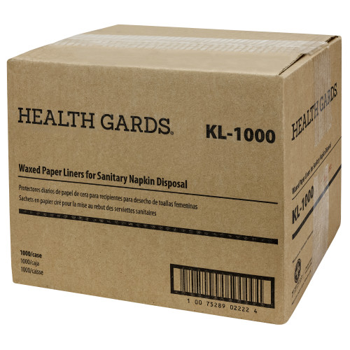 Health Gards KL1000 HOSPECO Kraft Waxed Paper Receptacle Liner, Kraft ...