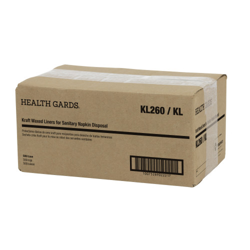 Health Gards KL HOSPECO Kraft Waxed Paper Receptacle Liner w/ gusset ...