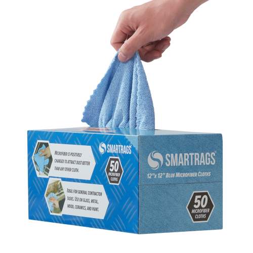 Monarch Brands M950B Smart Rags Microfiber Cloths 12x12 Blue
