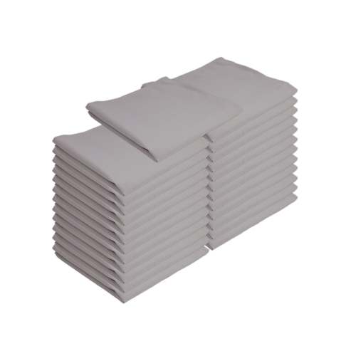 Monarch Brands NAP-GREY-SPUN Mariposa Poly Spun Napkin 20x20 Light Gray