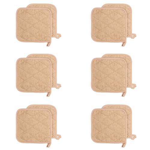 Monarch Brands POT-TAN Cooks Linen Pot Holder 7x7 Tan