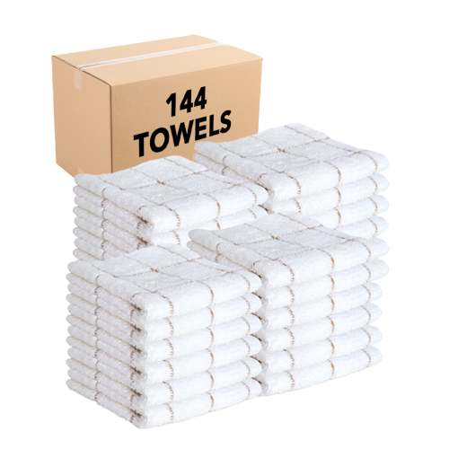 DISH CLOTH TAN CHECK 12DZ/CTN