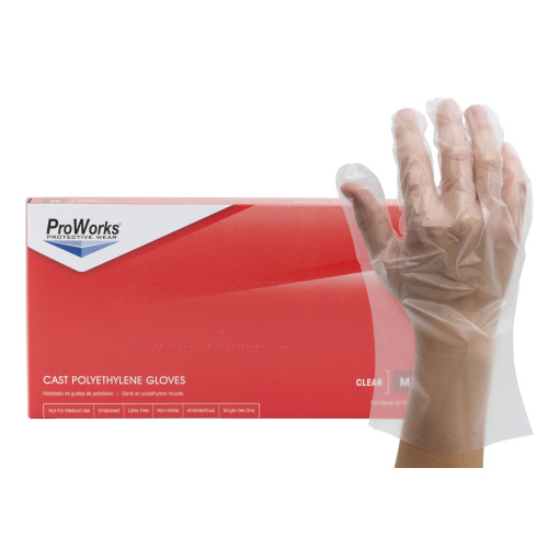 Shop ProWorks® Cast Polyethylene Gloves Medium 100 x 10 GL-CP100M