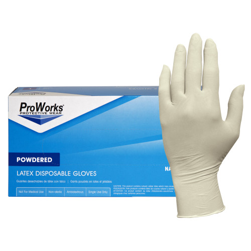 Shop ProWorks® Latex Powdered Gloves X-Large 100 x 10 GL-L105PX