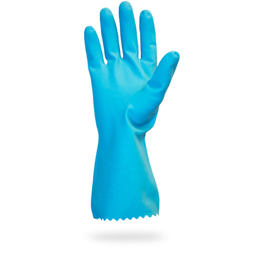 Shop ProWorks® Latex Flock Lined 18 Mil Gloves Blue X-Large GRFL-XL-1S