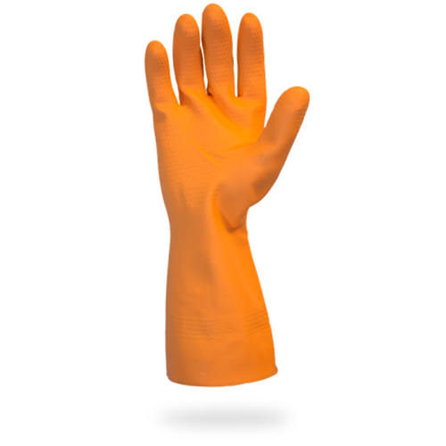 Shop Safety Zone® Neoprene Latex Blend Flock Lined 28 Mil Gloves Orange ...
