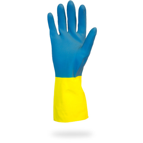 Shop Blue Neoprene Over Yellow Flock Lined Gloves X-Large GRLY-XL-1SF