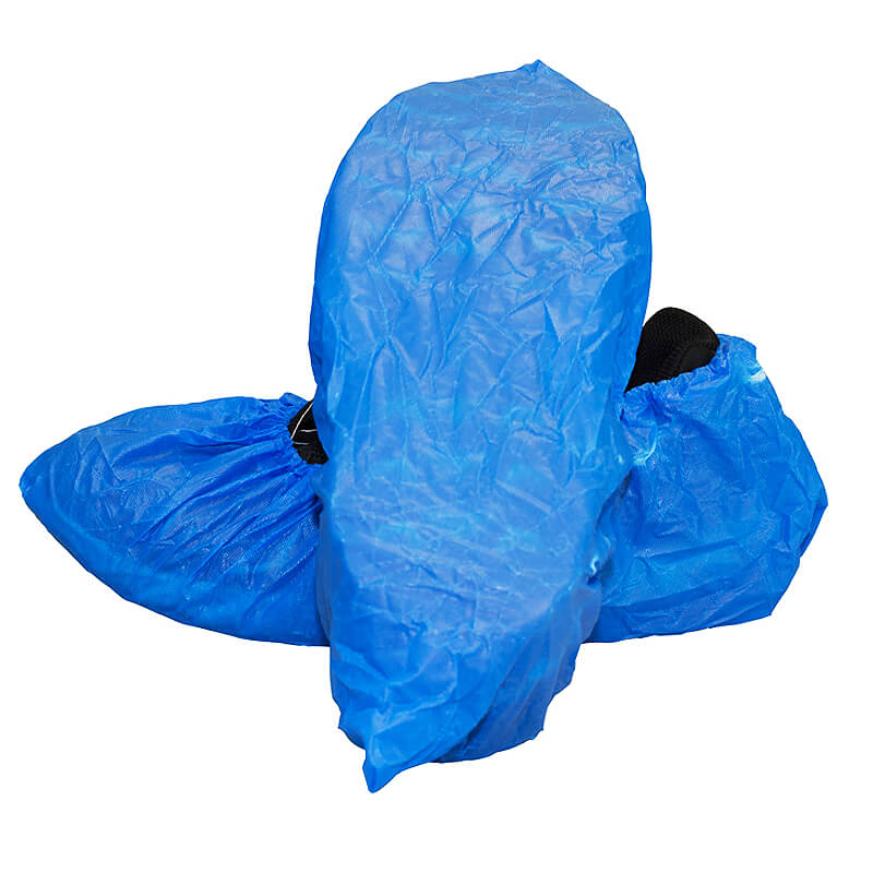 The Safety Zone Cast Polyethylene Shoe Cover With Textured Tread, Blue, XL