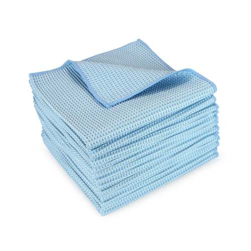 Monarch Brands M915104B Smart Choice Waffle Cleaning Cloth 16x16 Blue