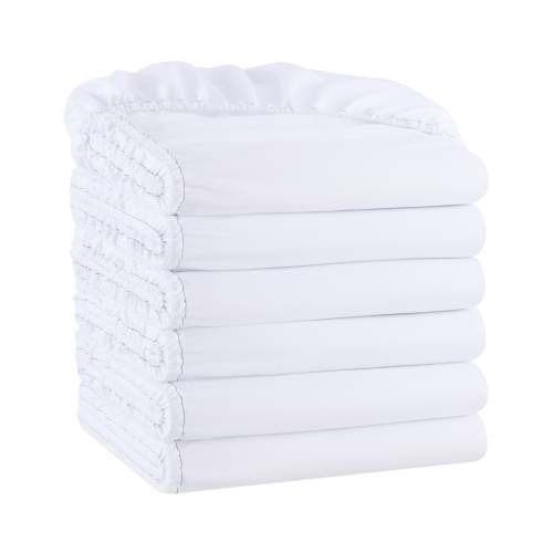 Host & Home MFS-608012 Host & Home Microfiber Fitted Sheet Queen White