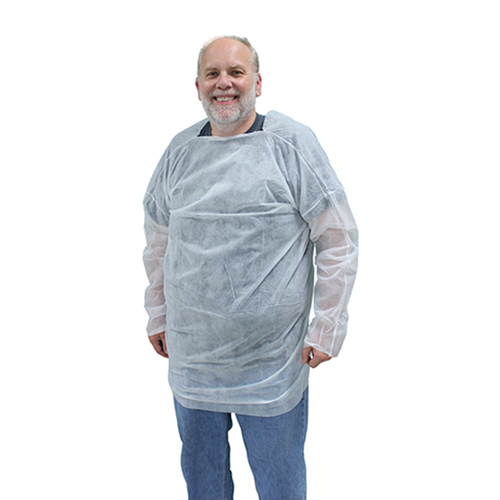 POLYLITE WRAP SMOCK WHITE