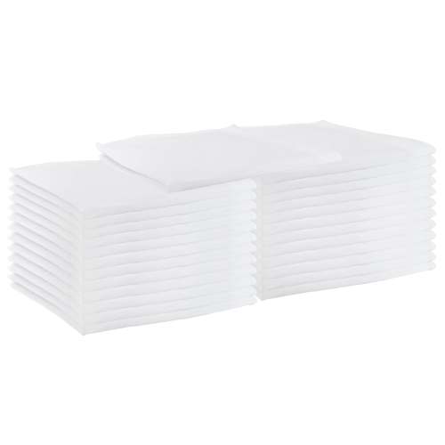 Monarch Brands NAP-W-SPUN Mariposa Poly Spun Napkin 20x20 White