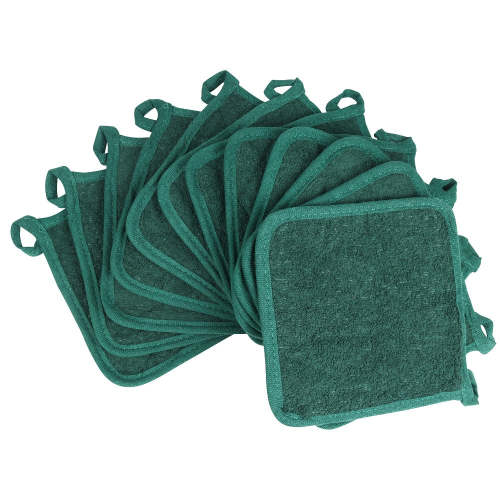 Monarch Brands PNP-POT-GREEN Cooks Linen Pot Holder 7x7 Green (12/Pack)
