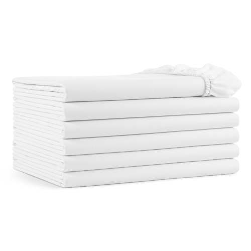 Monarch Brands T180-788012 Lulworth T180 Fitted Sheet King White