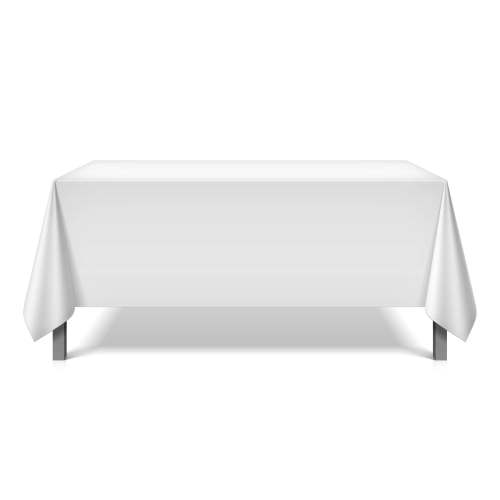 Monarch Brands TL-85X85-WHITE Mariposa Tablecloth 85x85 White